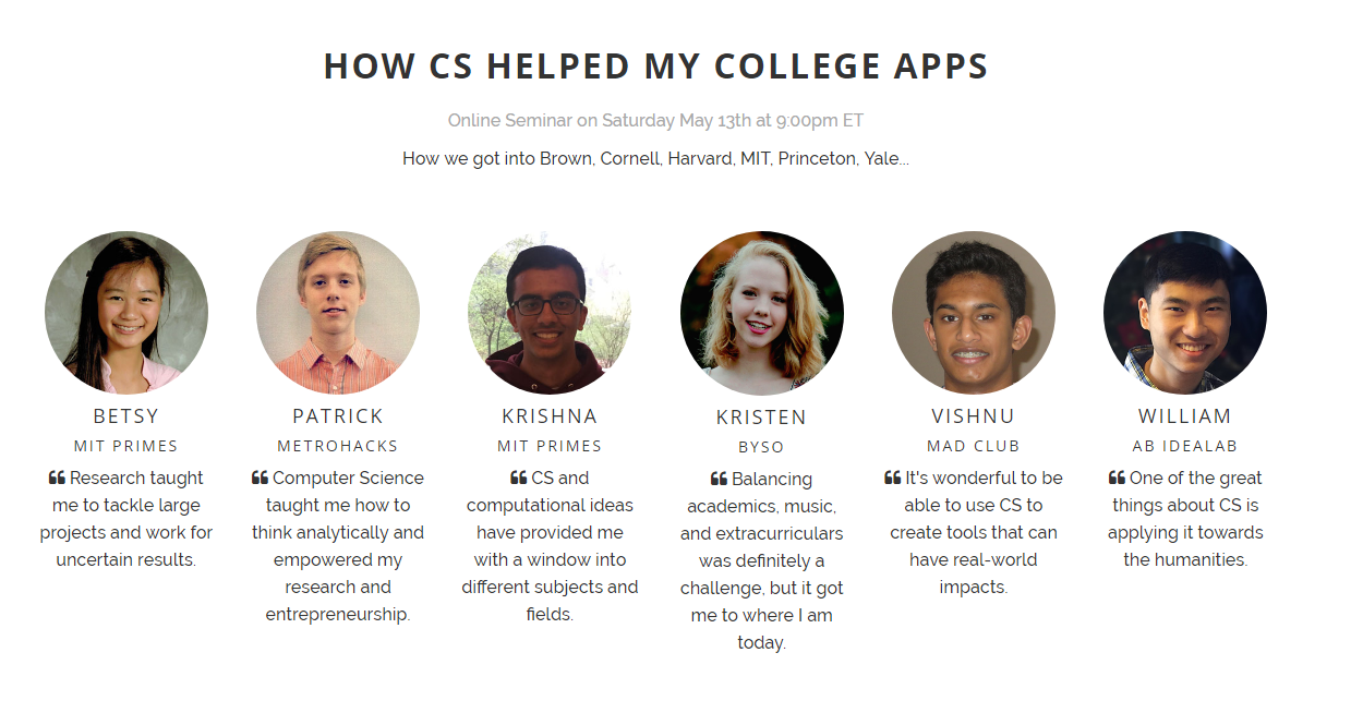 College Application Advice from our Student Panel – KTBYTE Computer Science Academy